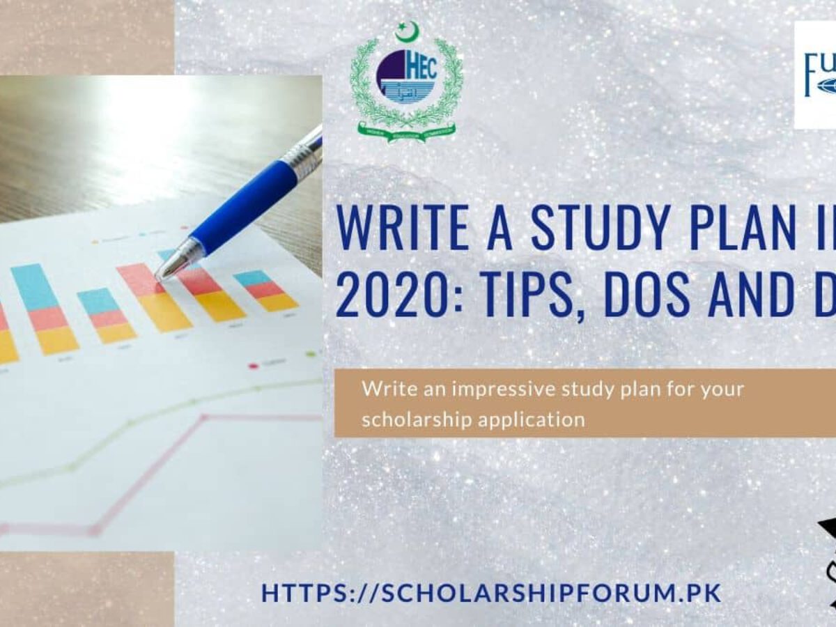 How To Write A Study Plan For Scholarship Application How To Write A 
